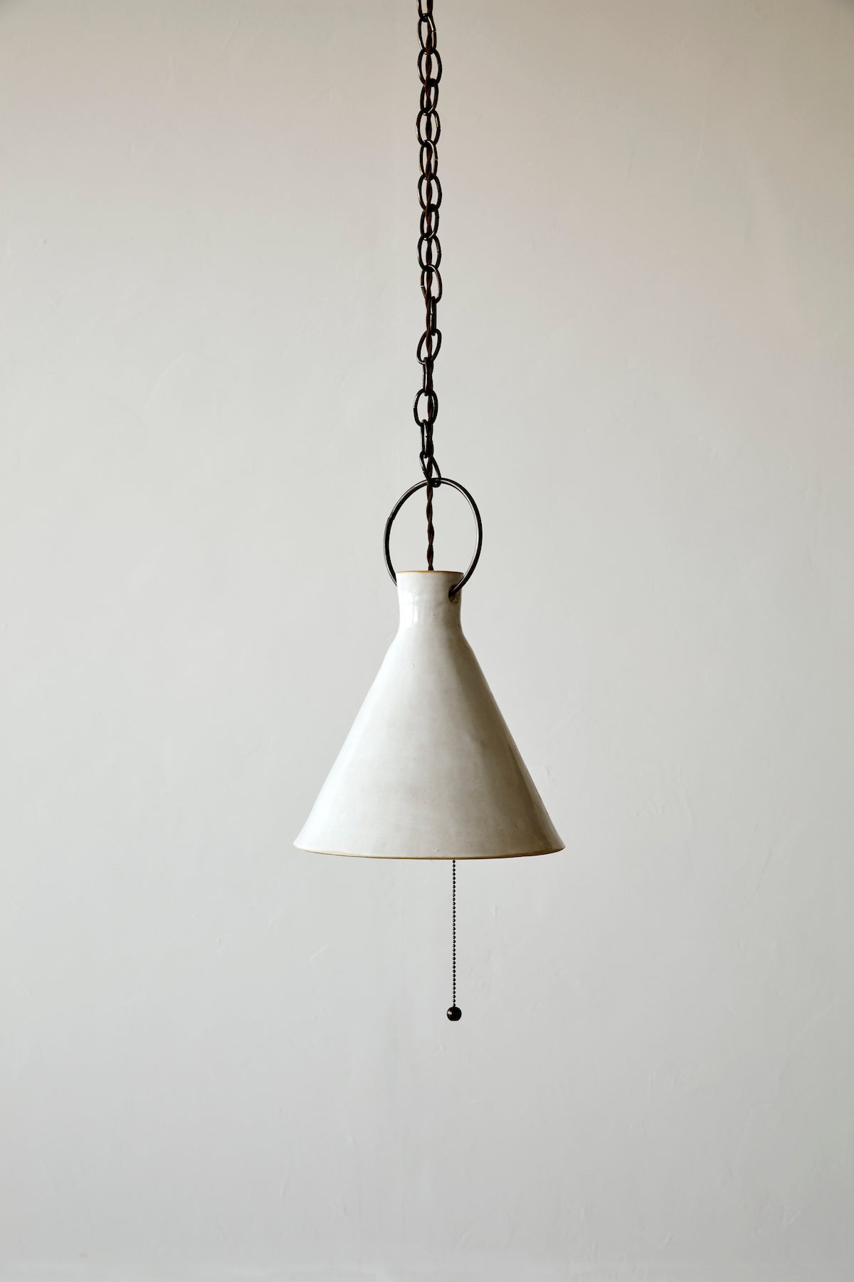 Large Ceramic Funnel Pendant in Salt – NPAGE STUDIO