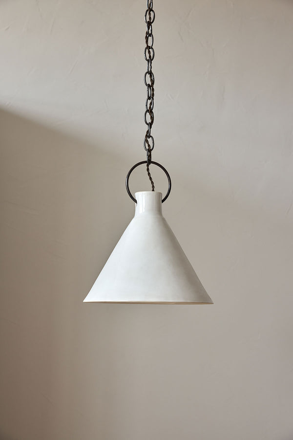 X-Large Ceramic Funnel Pendant in Salt – NPAGE STUDIO