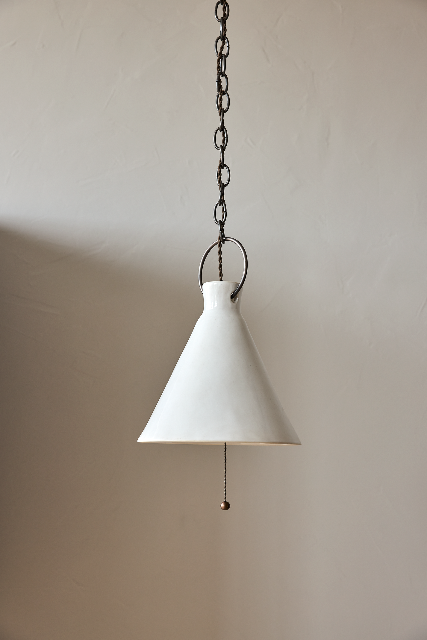 Large Ceramic Funnel Pendant in Salt – NPAGE STUDIO