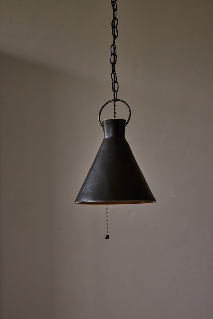 Large Ceramic Funnel Pendant in Pepper – NPAGE STUDIO